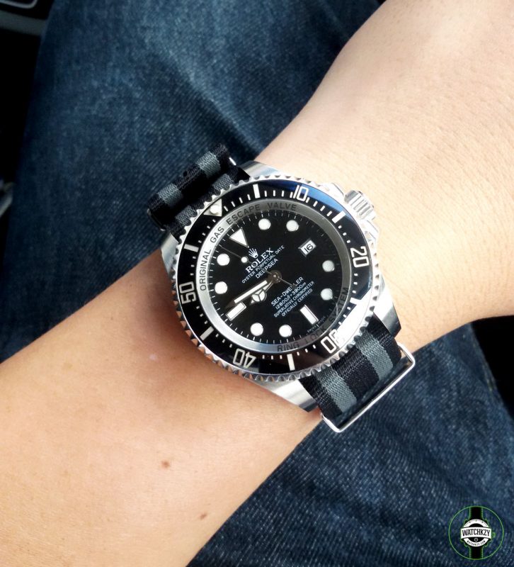 สาย Nato James Bond ดำ-เทา – WatchKzy.com