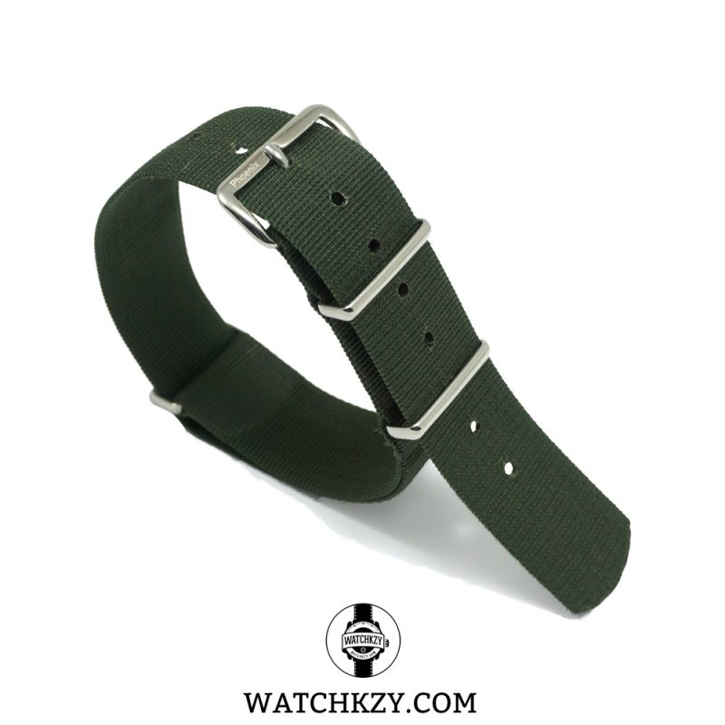 สาย Nato สีเขียว Military Green - WatchKzy.com
